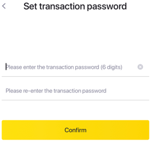 Transaction Password – Help Center